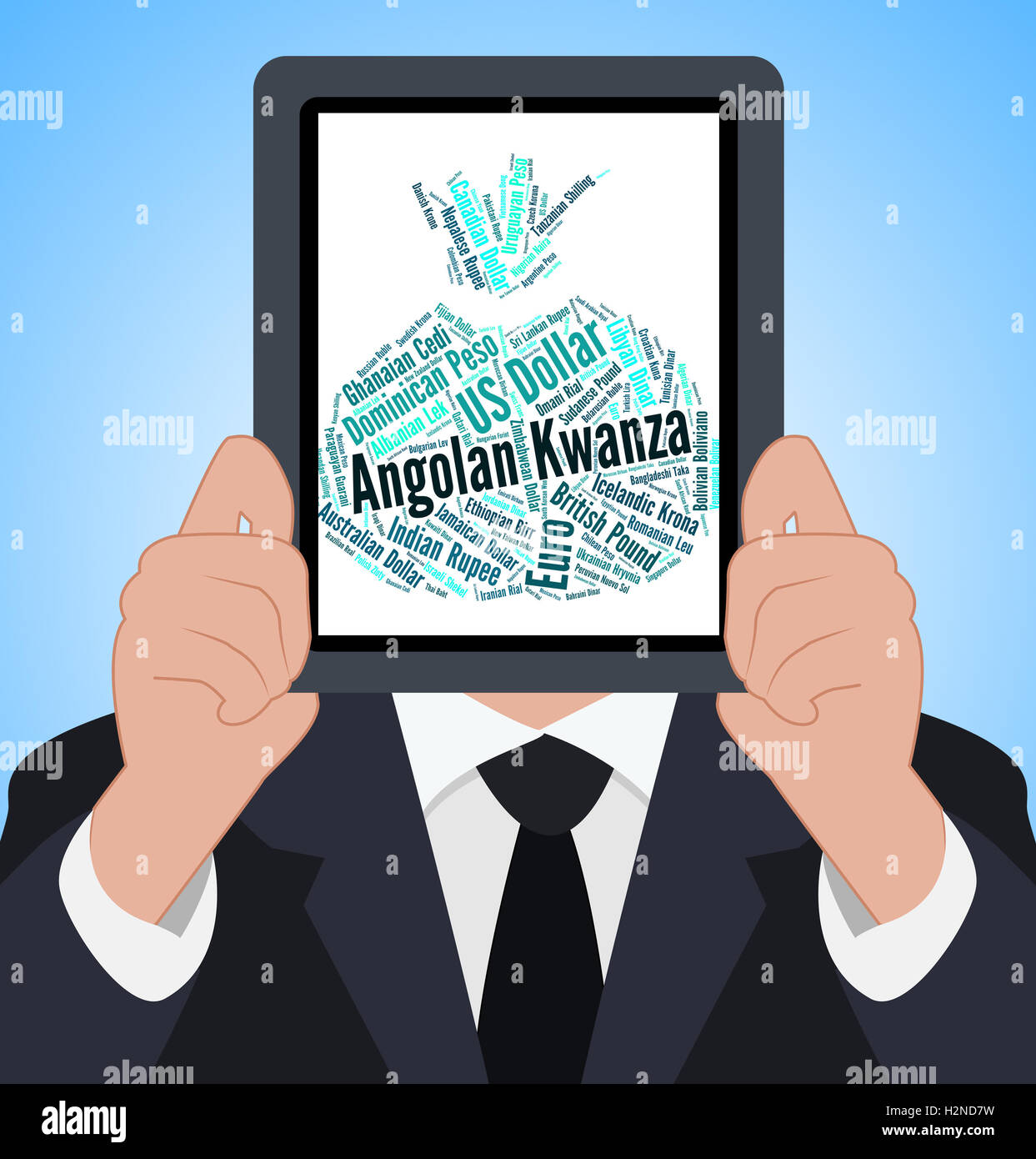 Angolan Kwanza Representing Currency Exchange And Market Stock Photo ...