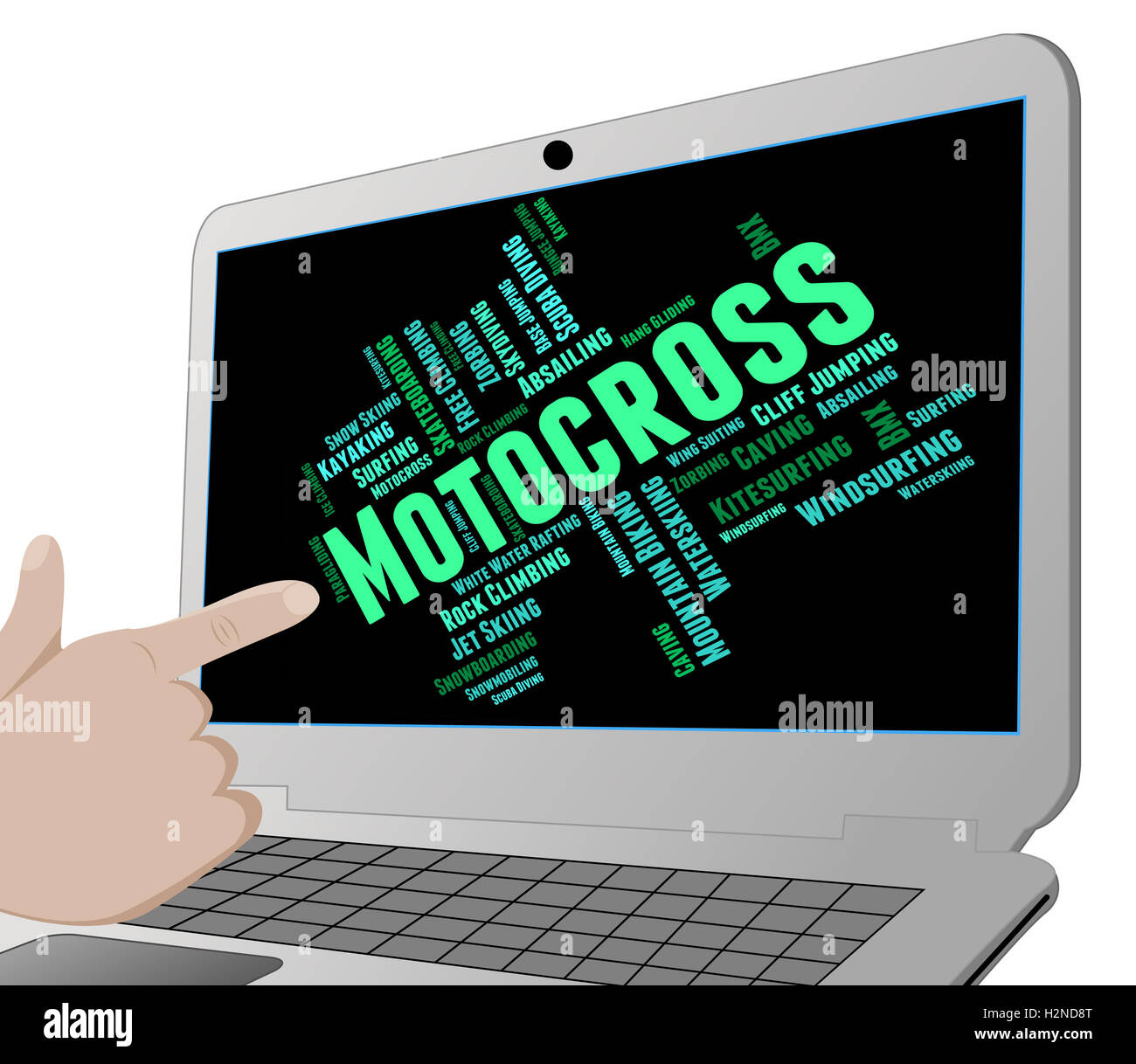 Motocross Words Showing Sport Racer And Supercross Stock Photo - Alamy