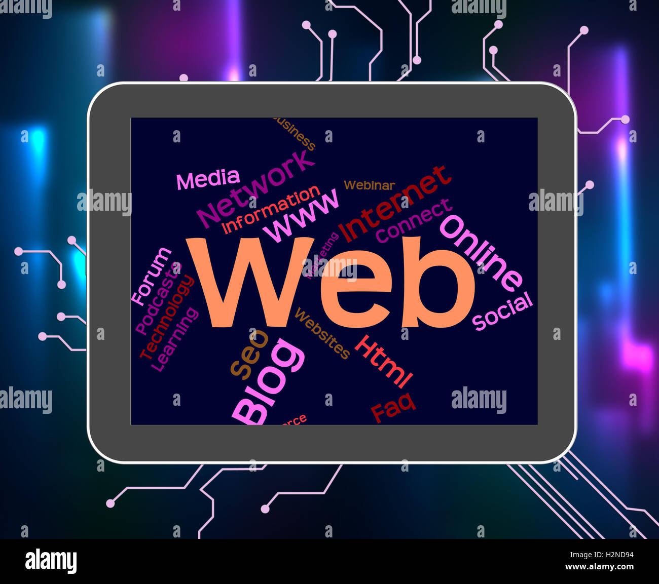 Web Word Meaning Searching Online And Text Stock Photo - Alamy