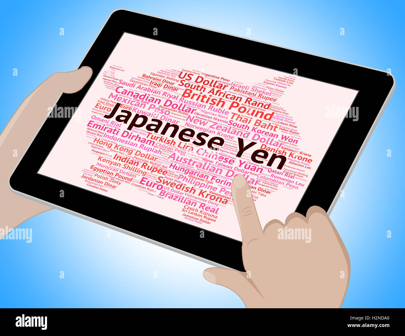 Japanese Yen Meaning Worldwide Trading And Word Stock Photo - Alamy