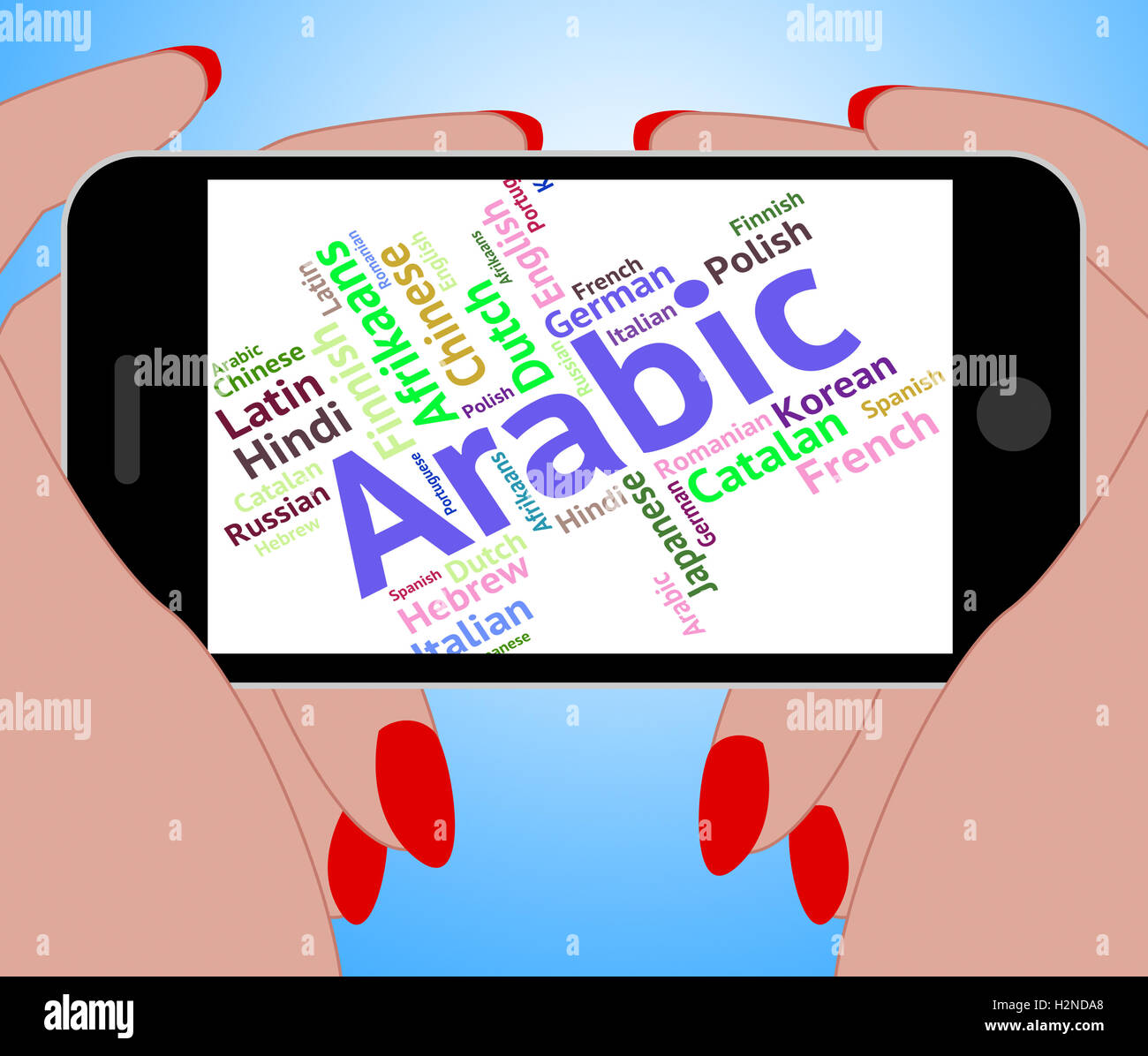 Arabic Language Representing Word Lingo And Vocabulary Stock Photo - Alamy