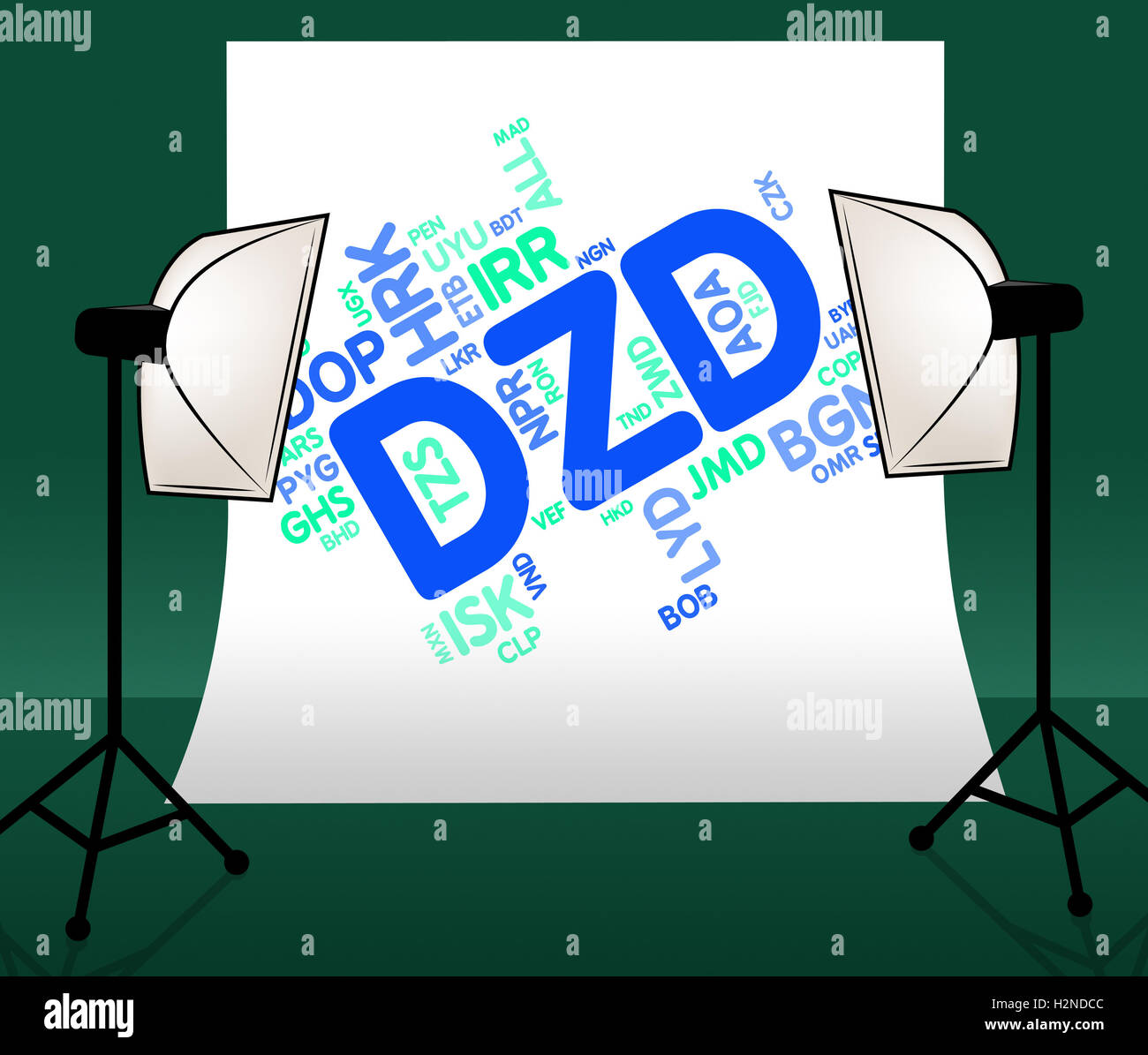 Dzd Currency Showing Algerian Dinar And Market Stock Photo - Alamy