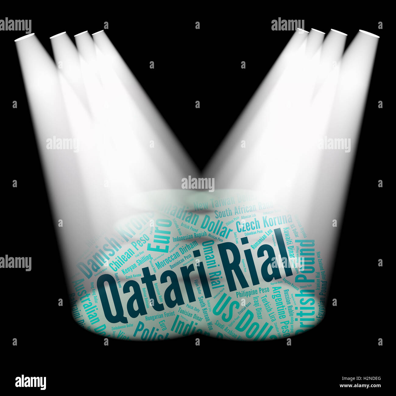 Qatari Rial Showing Forex Trading And Fx Stock Photo - Alamy