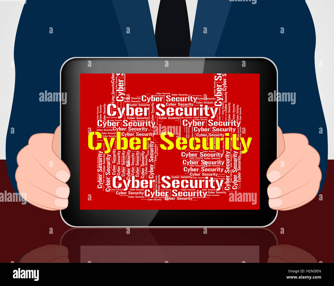 Cyber Security Showing World Wide Web And Web Site Stock Photo - Alamy