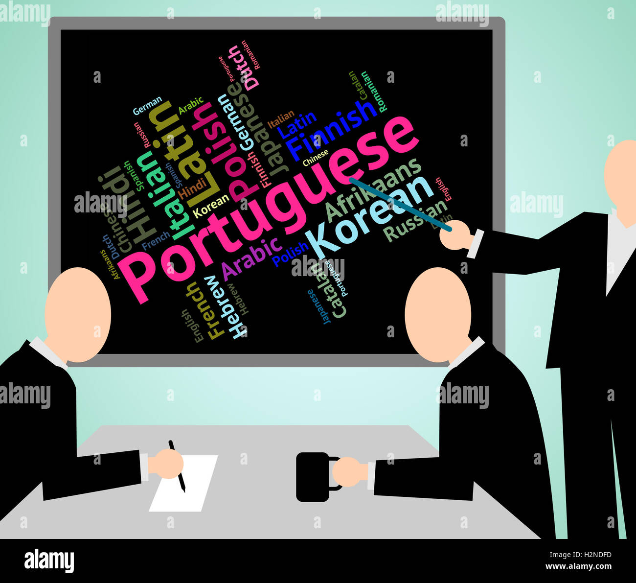 Portuguese Language Indicating Languages Lingo And Dialect Stock Photo ...