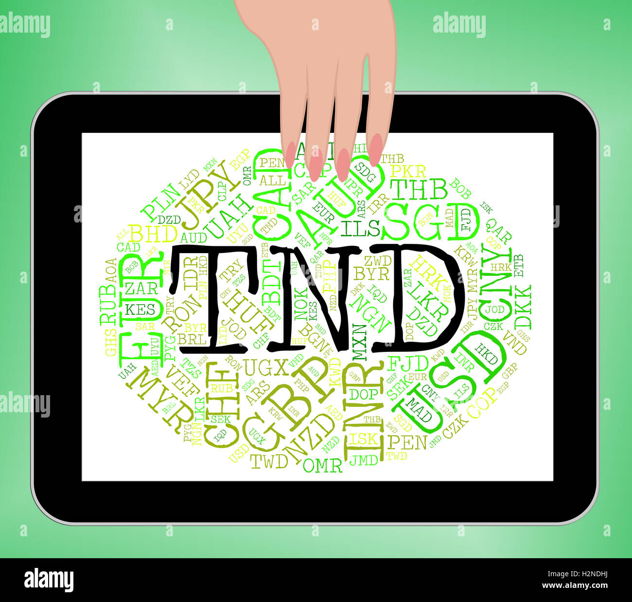 Tnd Currency Indicating Tunisia Dinar And Coinage Stock Photo - Alamy