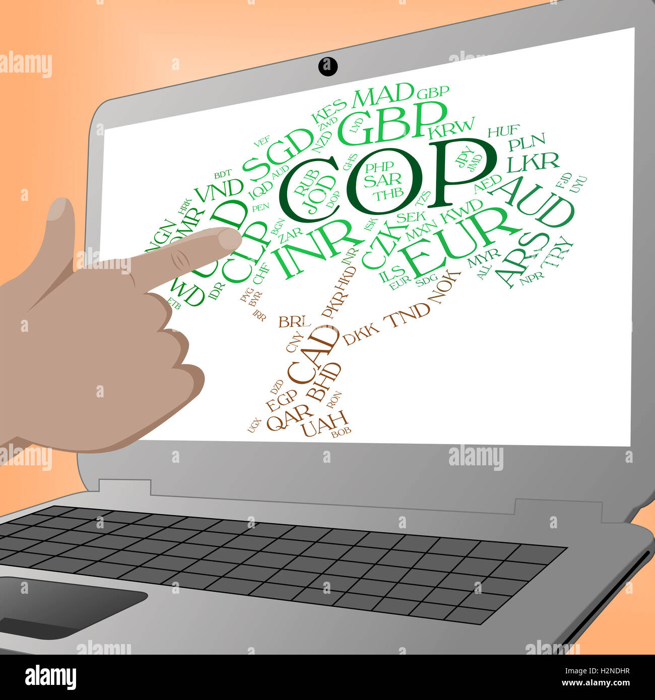 Cop Currency Representing Colombia Pesos And Colombian Stock Photo - Alamy