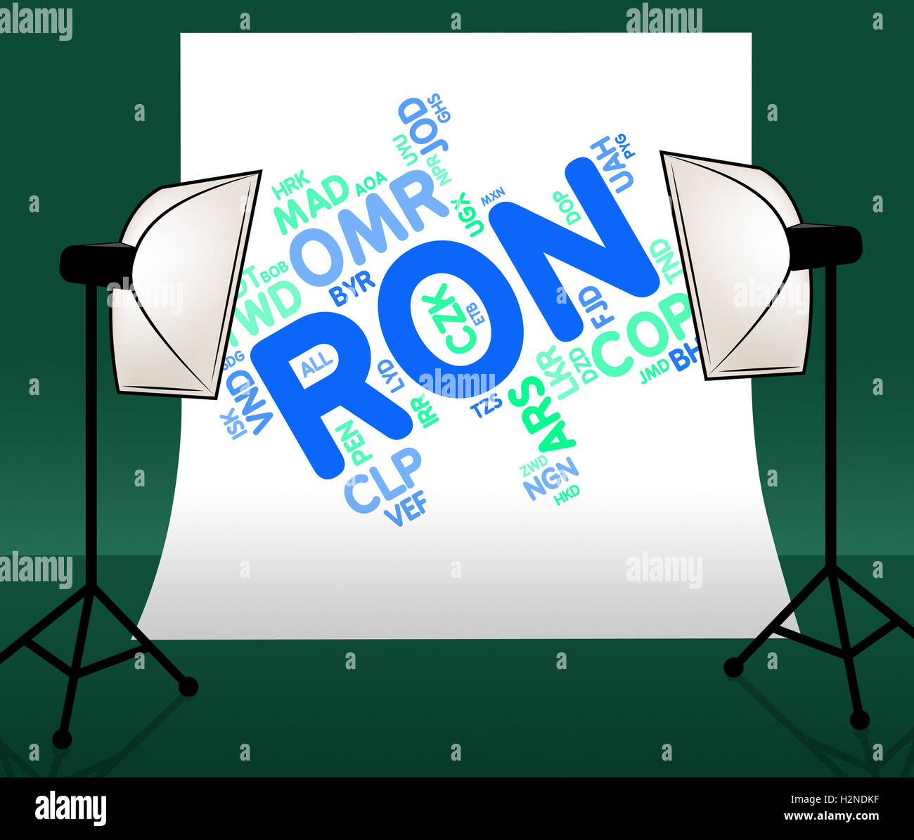 Ron Currency Meaning Romanian Leus And Foreign Stock Photo - Alamy