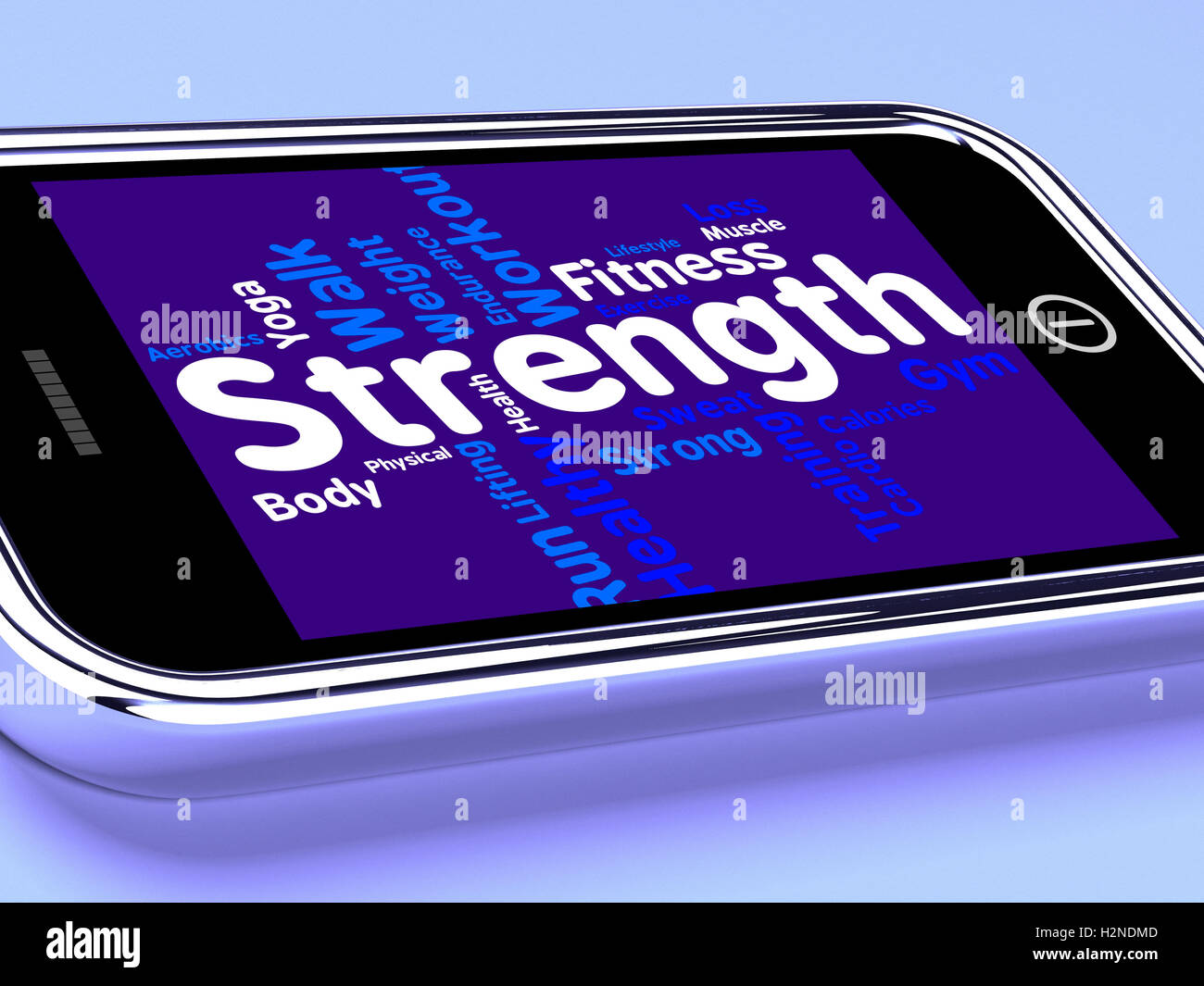 Strength Words Representing Power Sturdiness And Muscularity Stock ...