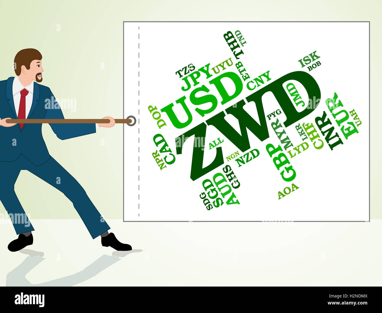 Zwd Currency Indicating Worldwide Trading And Coin Stock Photo - Alamy