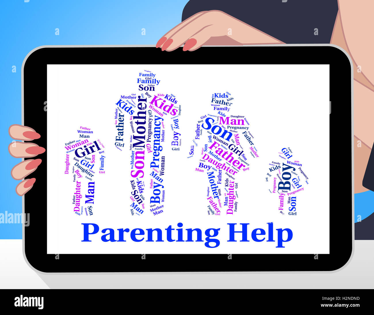 Parenting Help Representing Mother And Child And Mother And Child Stock ...