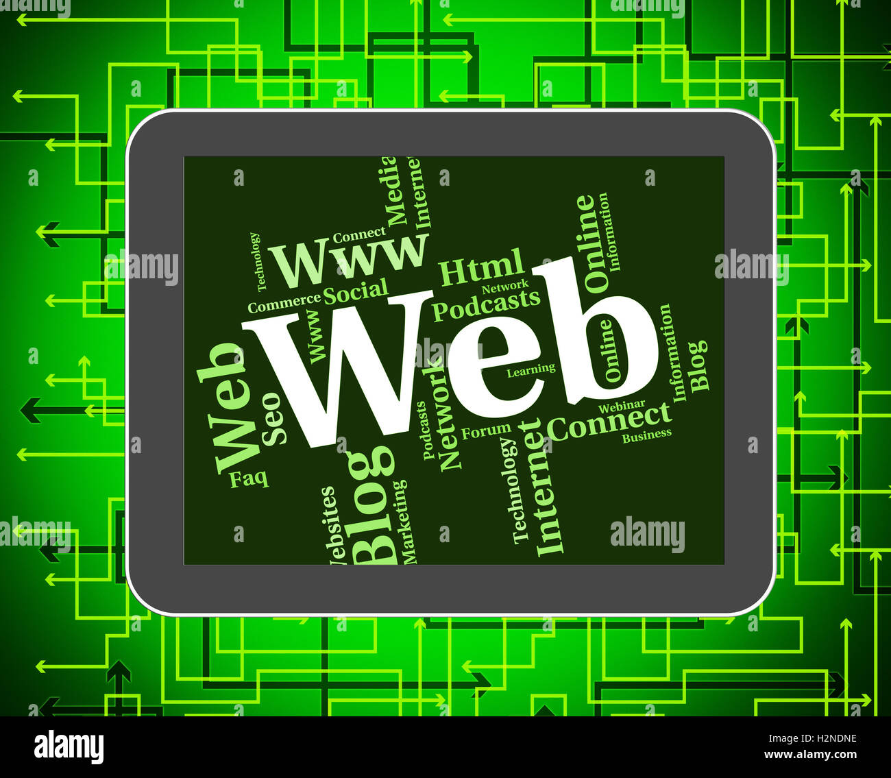 Web Word Meaning Network Searching And Websites Stock Photo - Alamy