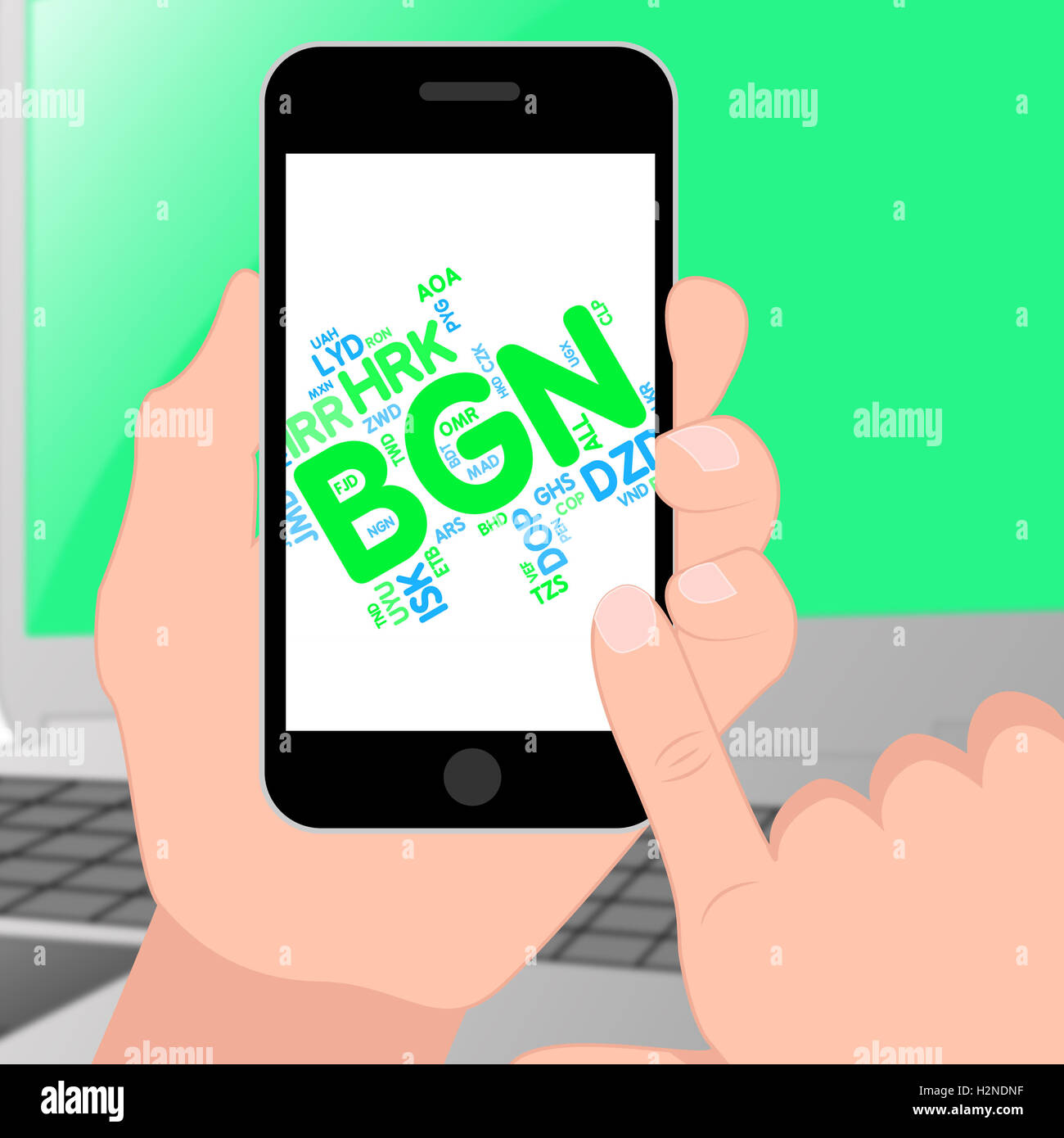 Bgn Currency Representing Bulgarian Lev And Coinage Stock Photo - Alamy