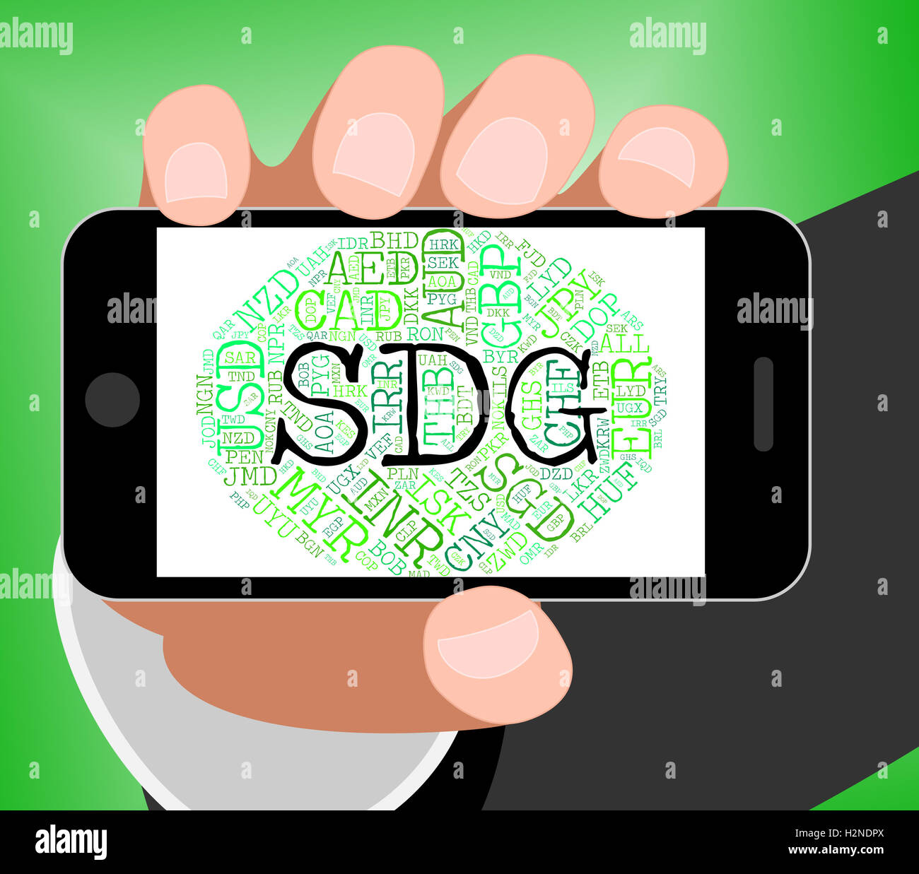 Sdg Currency Indicating Sudan Pound And Banknote Stock Photo - Alamy