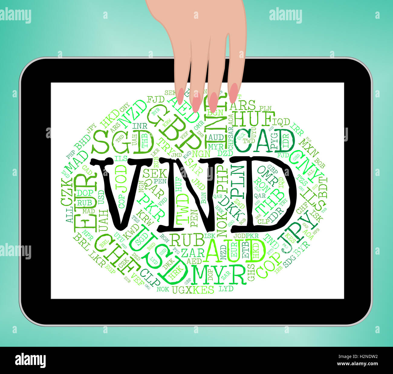 Vnd Currency Representing Vietnamese Dong And Currencies Stock Photo ...