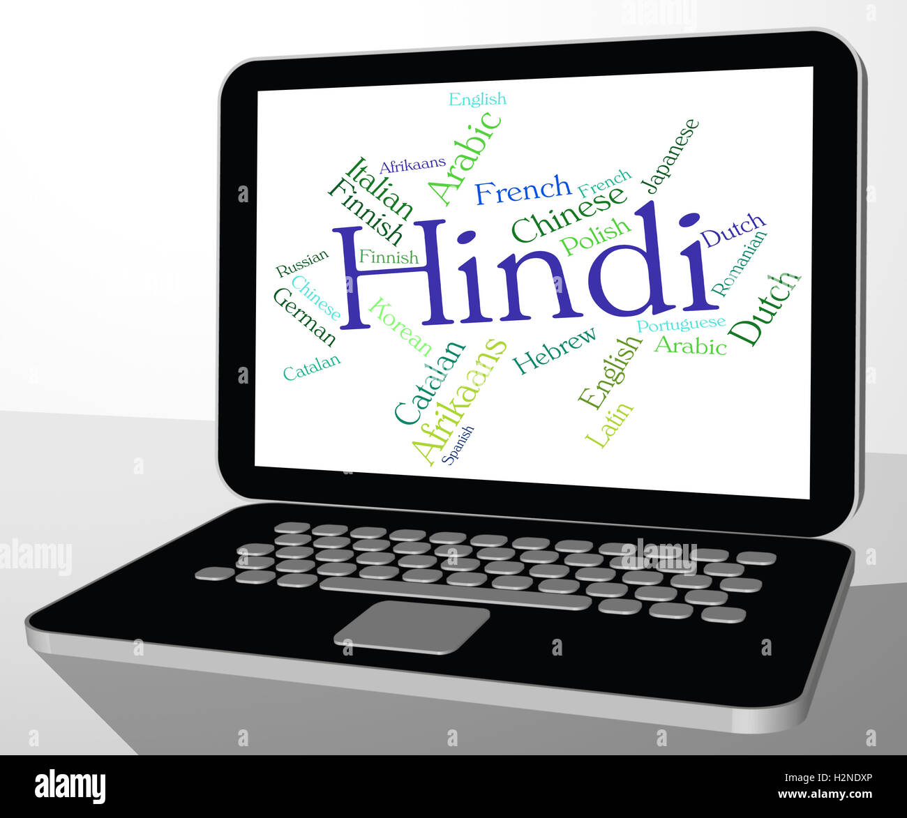 Hindi Language Indicating Translate Dialect And Words Stock Photo - Alamy