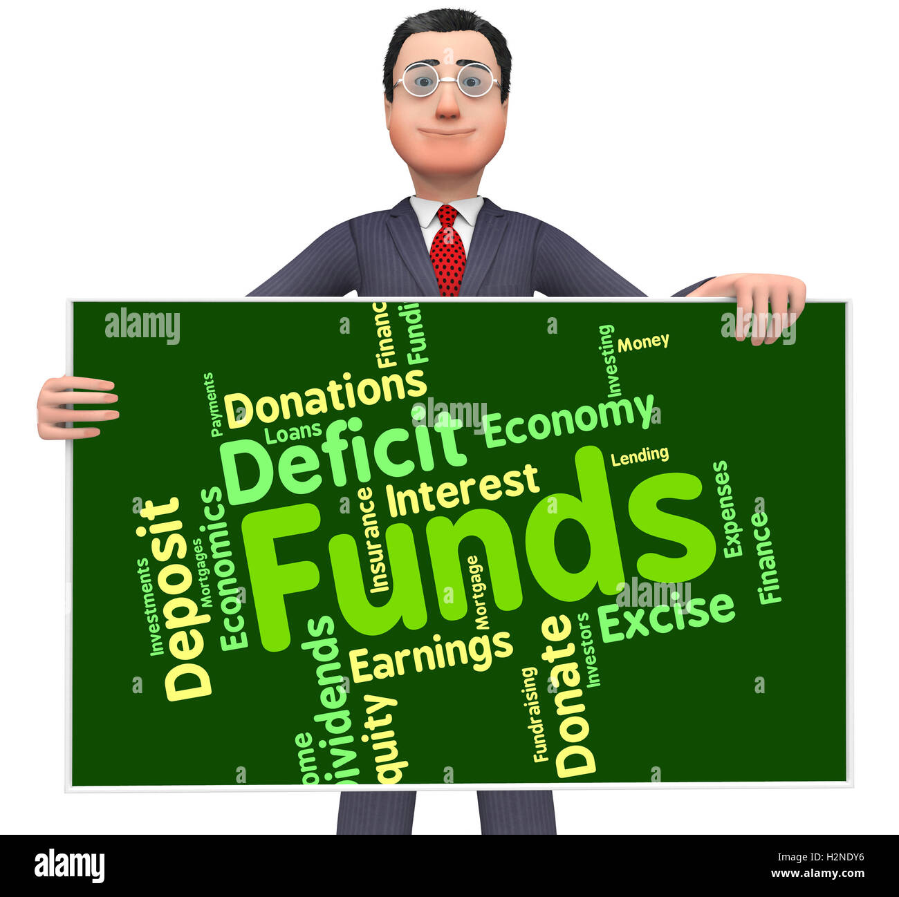 Funds Word Indicating Stock Market And Finance Stock Photo - Alamy