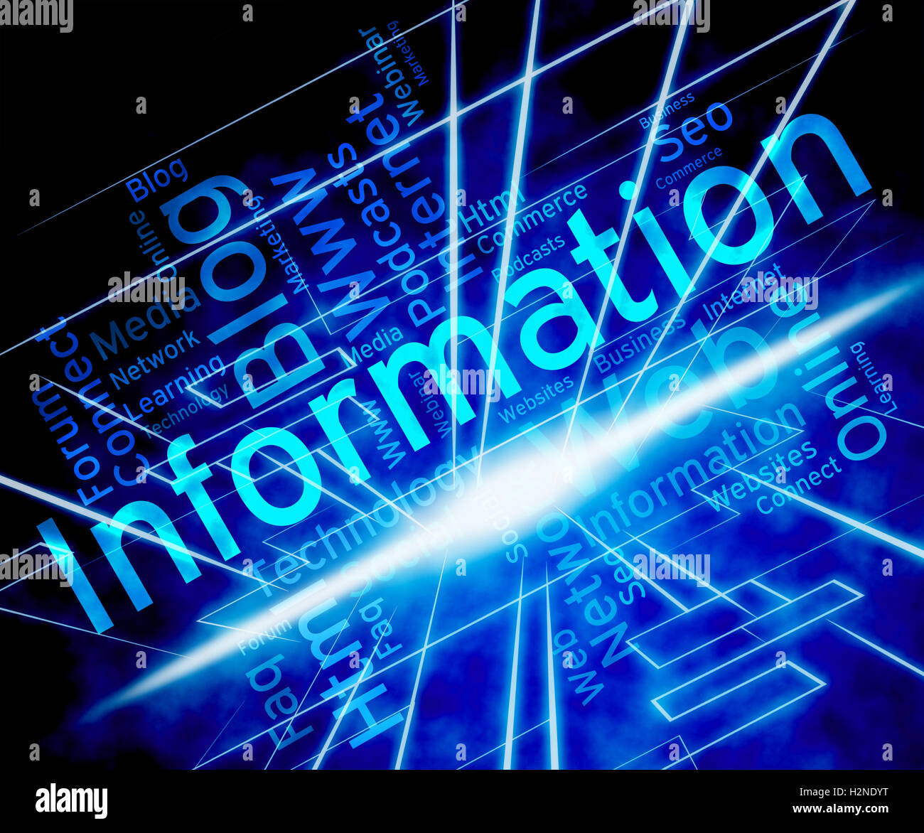 Information Word Indicating Support Words And Text Stock Photo - Alamy