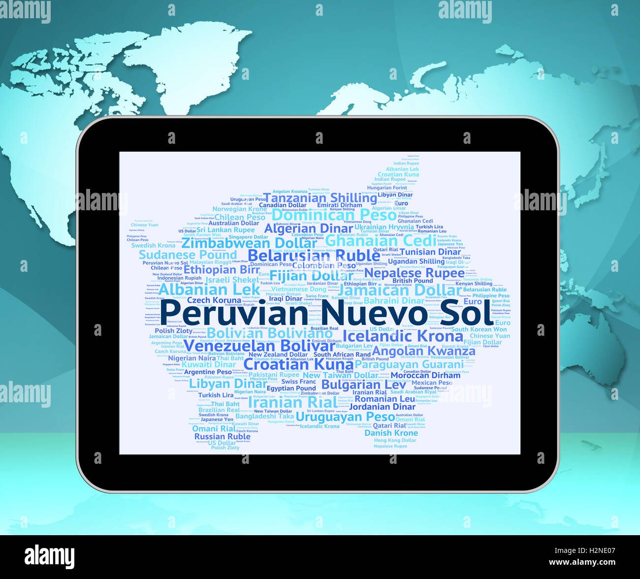 Peruvian Nuevo Sol Representing Worldwide Trading And Exchange Stock ...