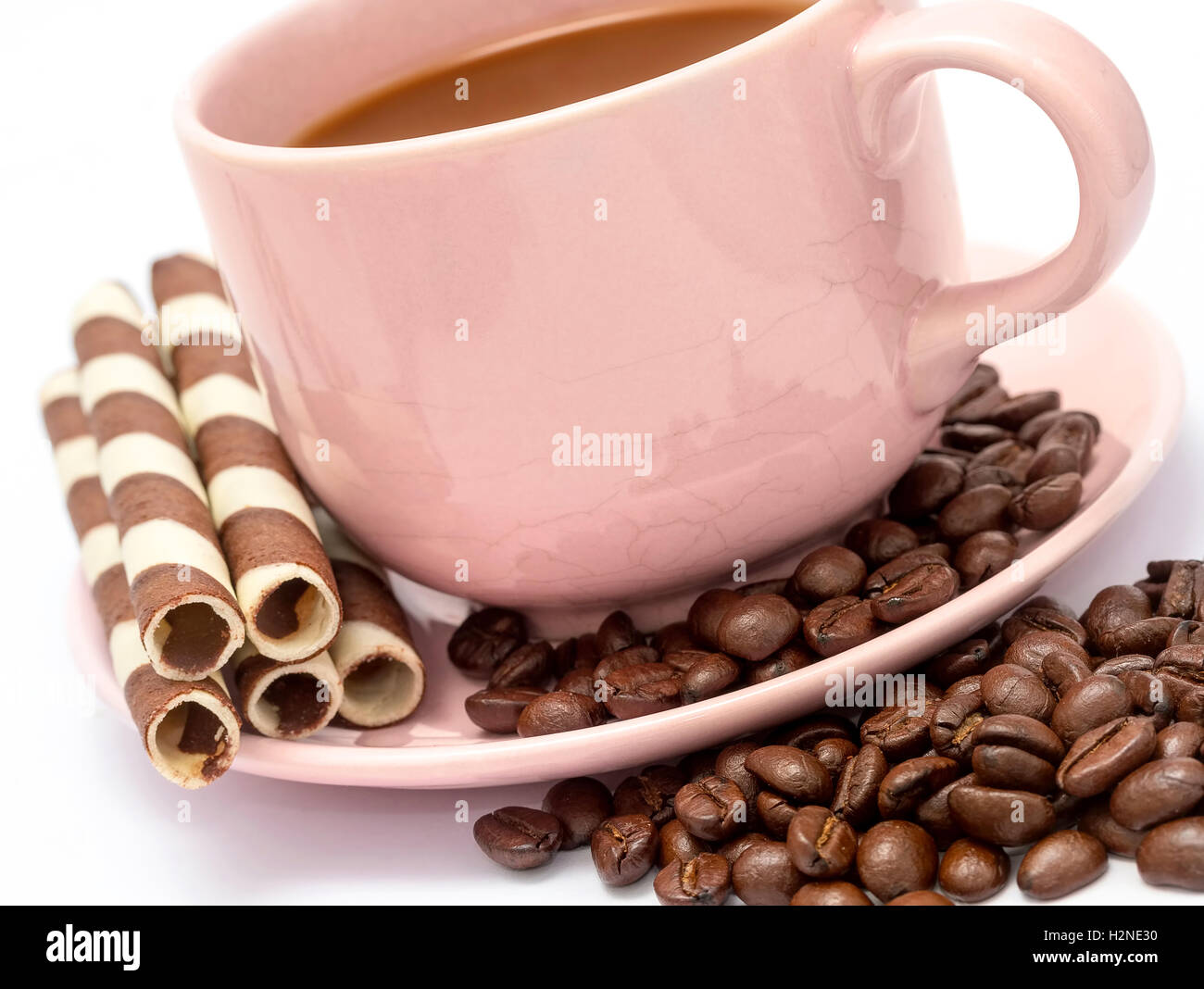 Fresh Coffee Drink Indicating Java Roast And Coffees Stock Photo - Alamy
