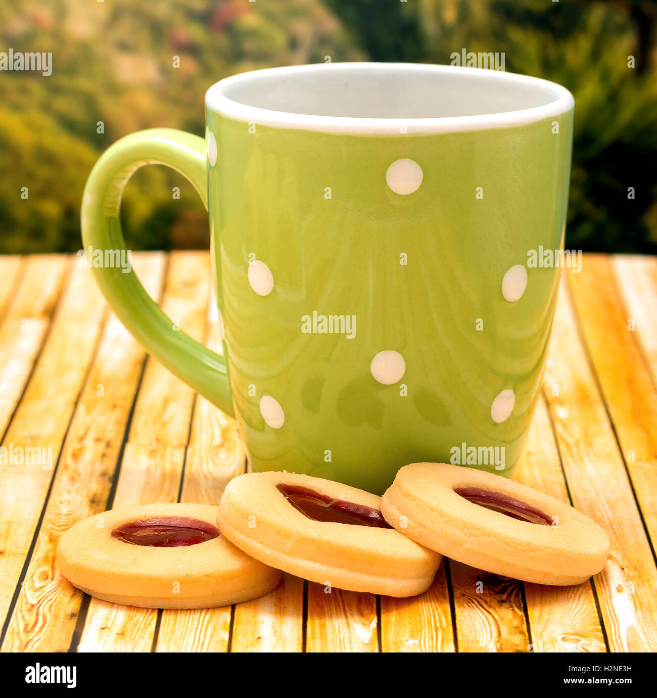 Coffee Break Biscuits Showing Crackers Snack And Refreshment Stock ...