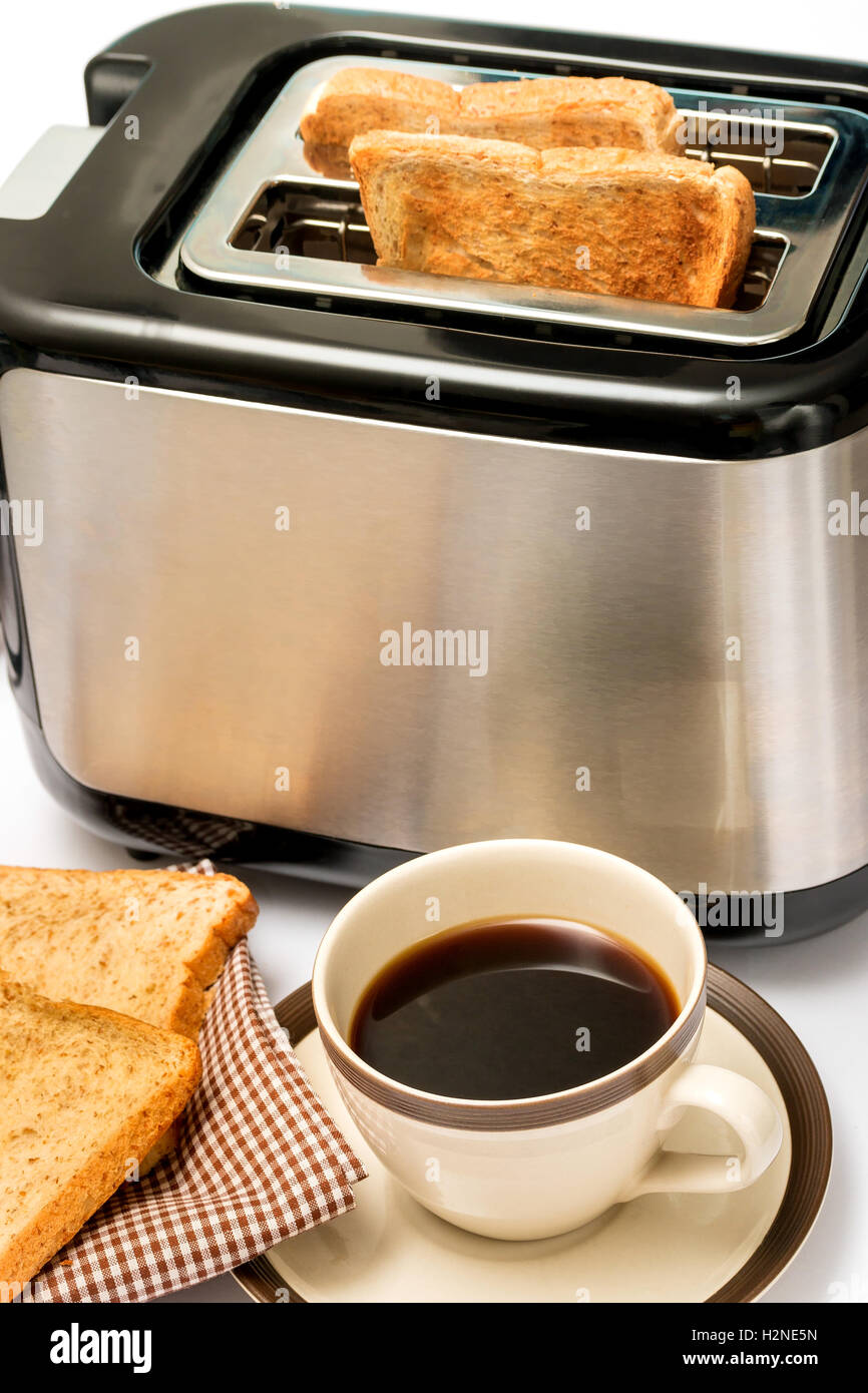 Coffee And Toast Representing Meal Time And Toasts Stock Photo - Alamy