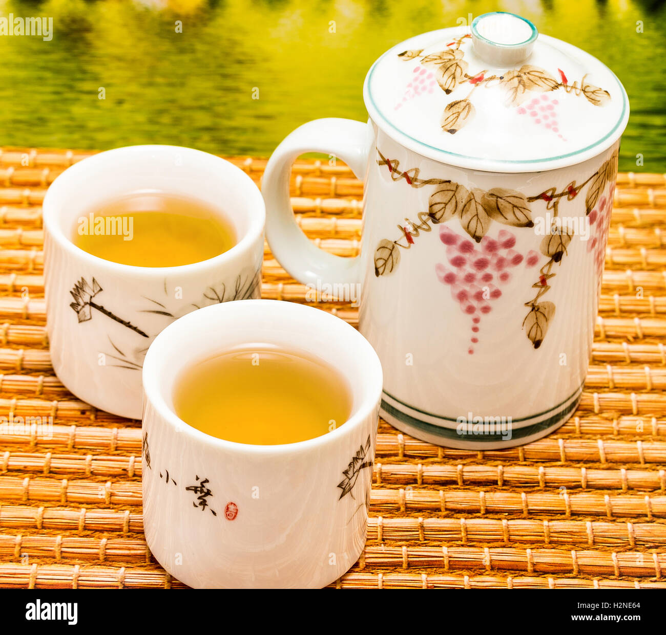 Green tea cup indicating hi-res stock photography and images - Alamy