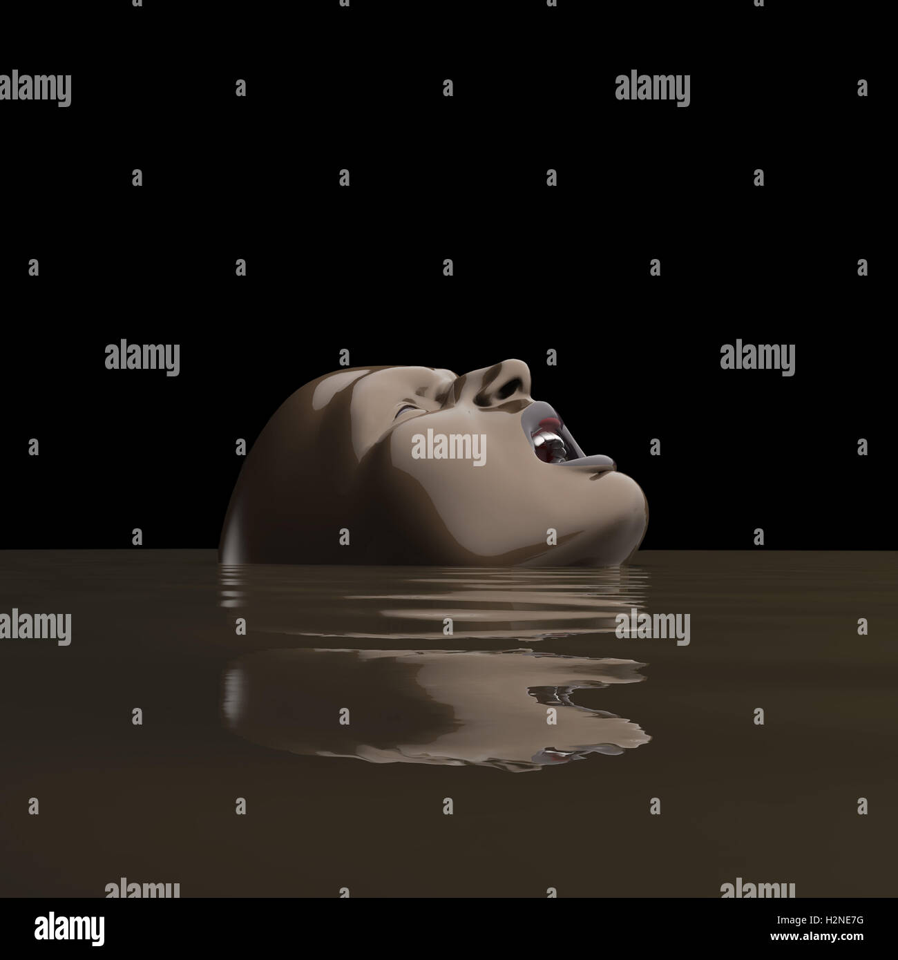 man drowning in the mud Stock Photo - Alamy