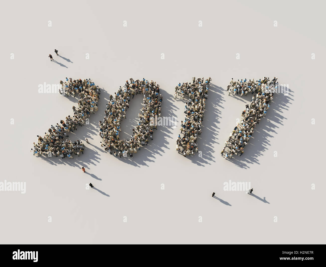 crowd as the 2017 numbers Stock Photo - Alamy