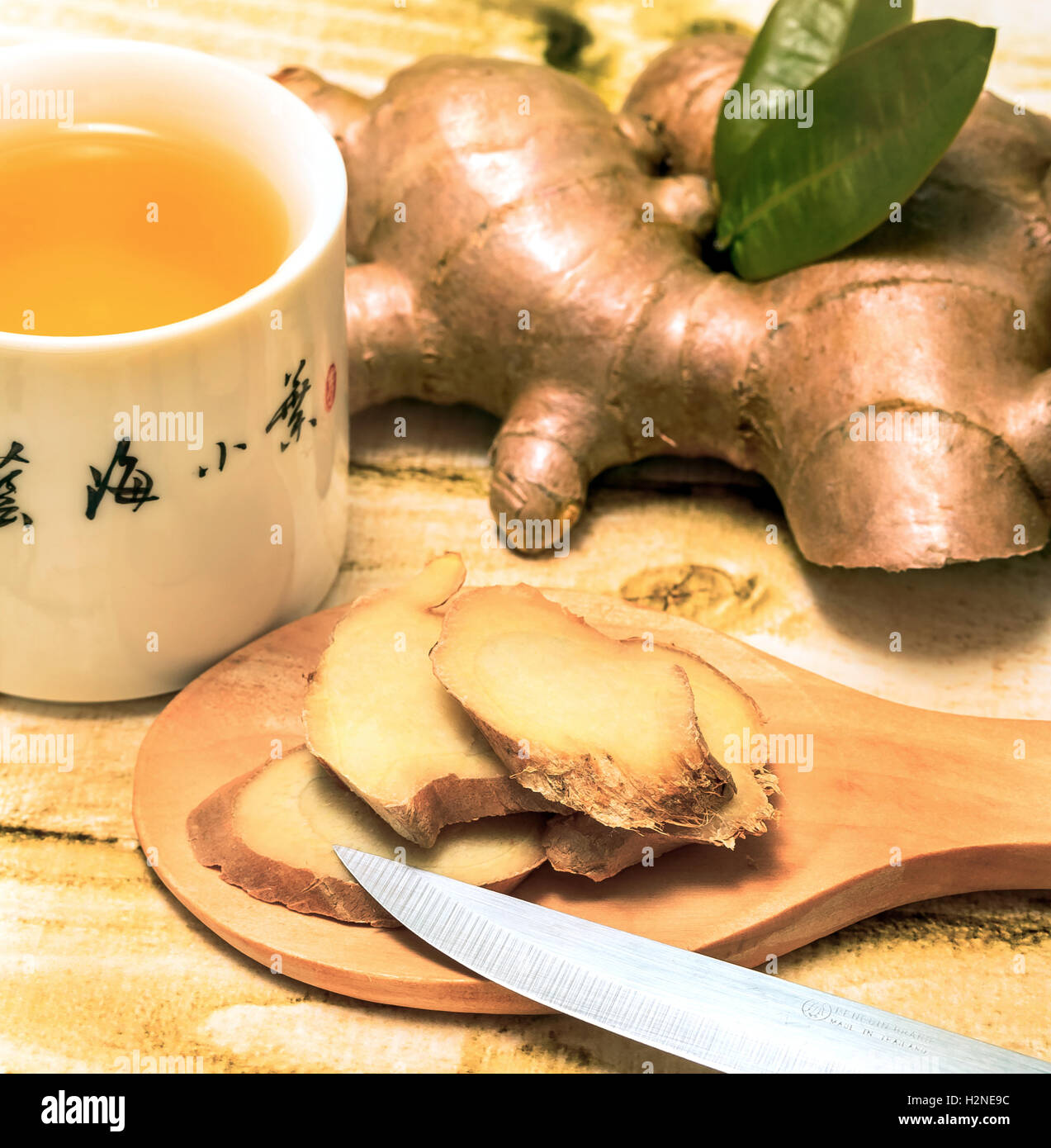Fresh Ginger Tea Meaning Refreshes Refreshed And Refreshment Stock ...