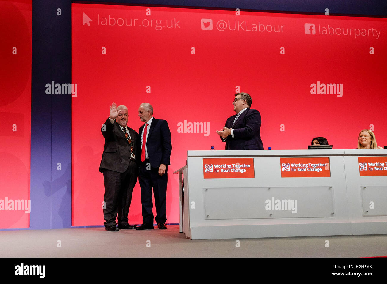 Addressing the labour party conference hi-res stock photography and ...