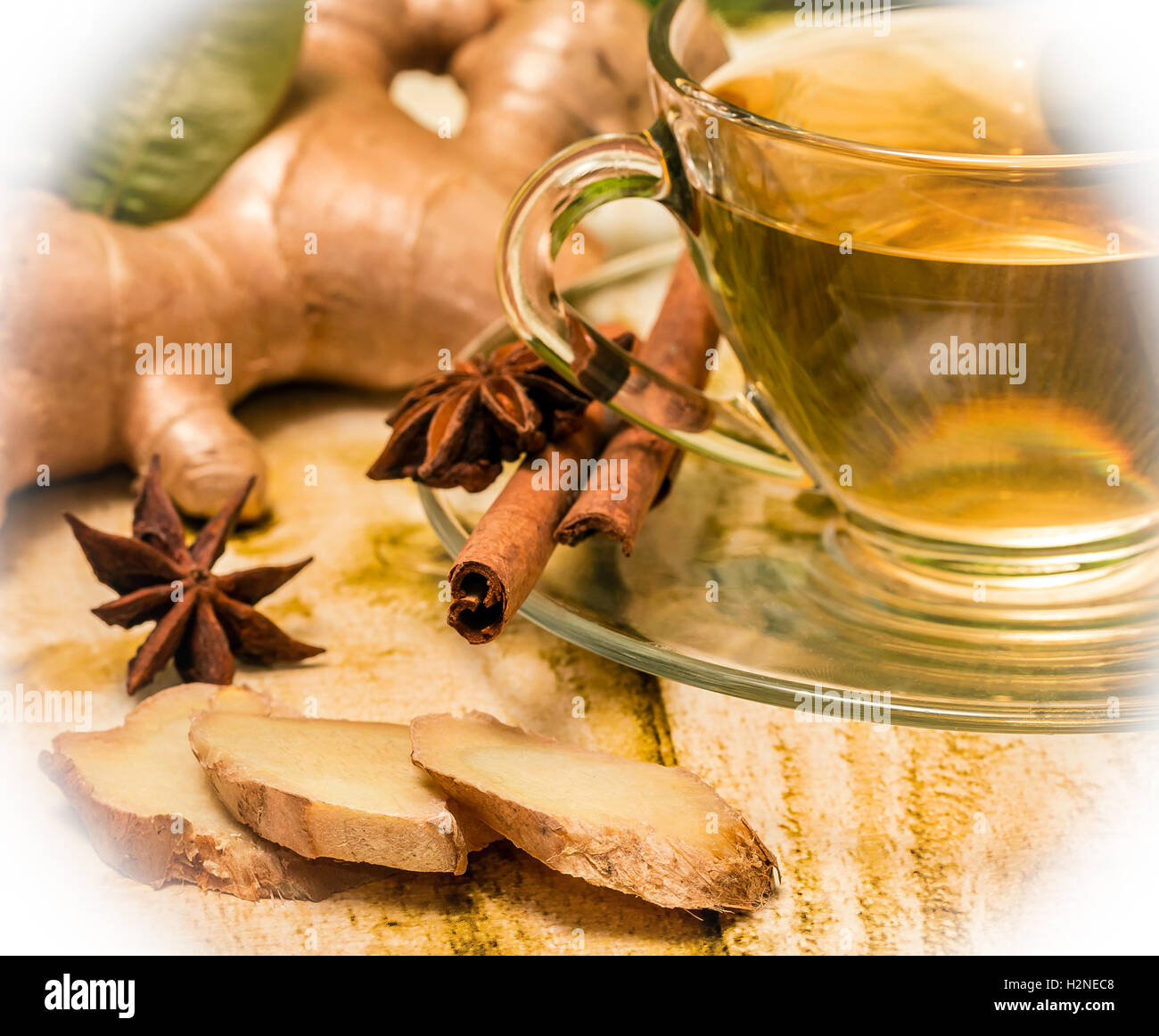 Spiced Ginger Tea Indicating Natural Refreshments And Beverage Stock ...