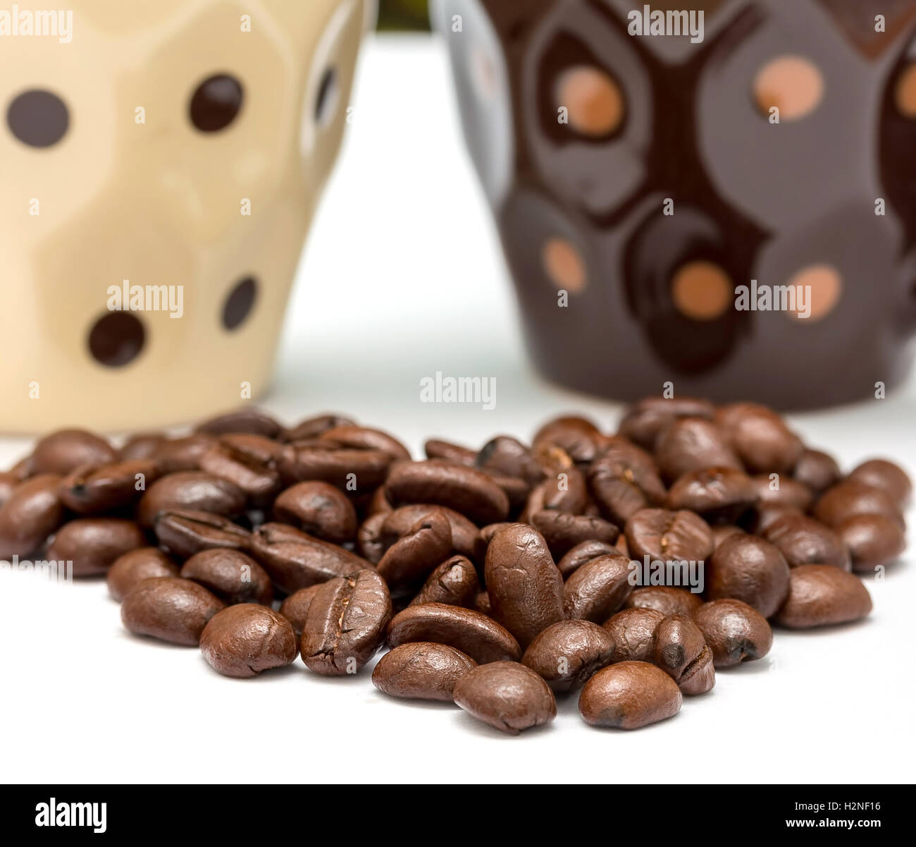 Cup Of Coffee Meaning Tasty Coffees And Roasted Stock Photo - Alamy