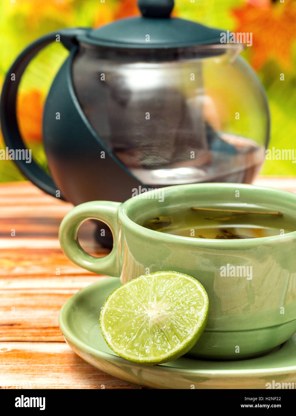 Refreshing Lime Tea Indicating Beverages Citruses And Cafeteria Stock ...