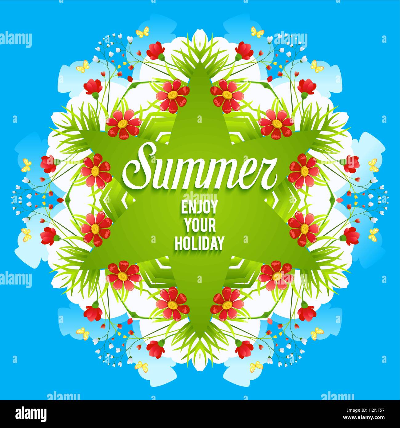 Bright design with flowers Stock Vector Image & Art - Alamy