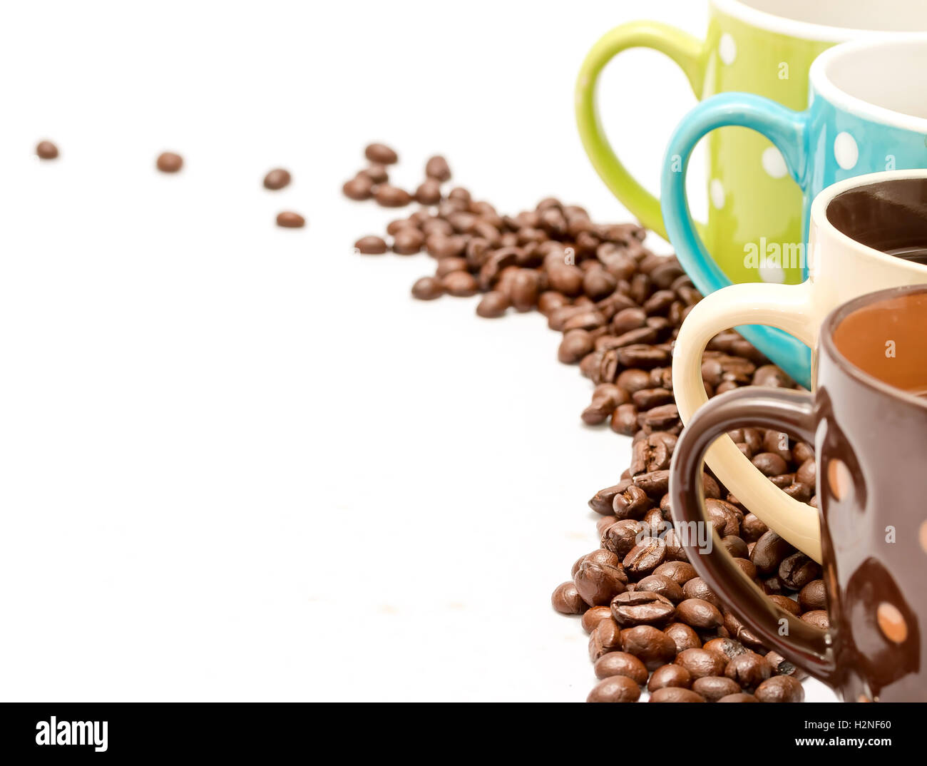Coffee Beans Cup Representing Blank Space And Break Stock Photo - Alamy