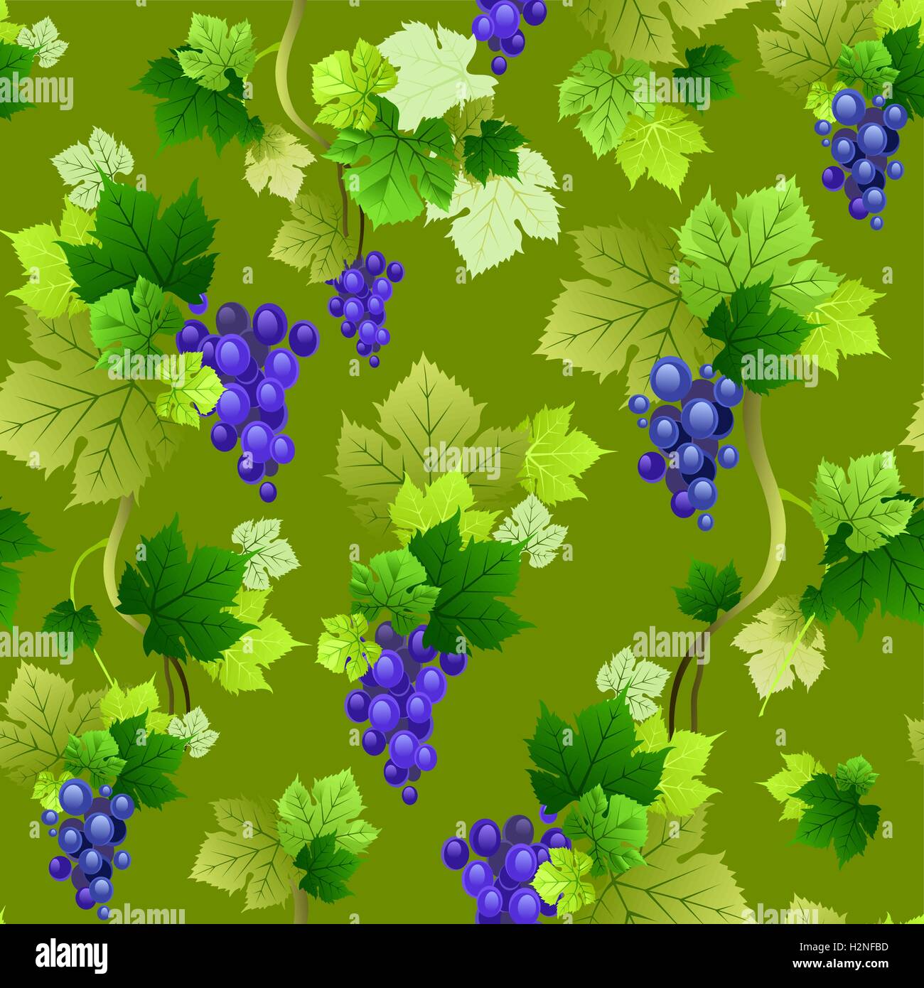 Grapes pattern on green background Stock Vector Image & Art - Alamy