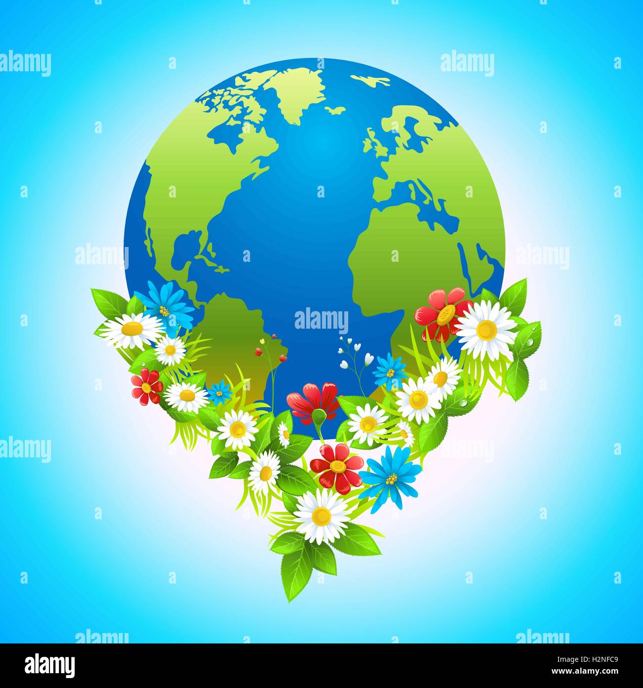 Vector logo spring flowers Stock Vector Images - Alamy