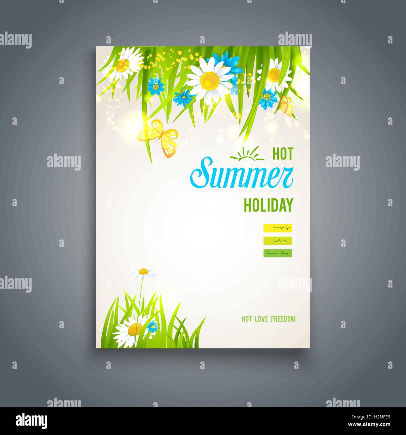 Hot summer card Stock Vector Image & Art - Alamy