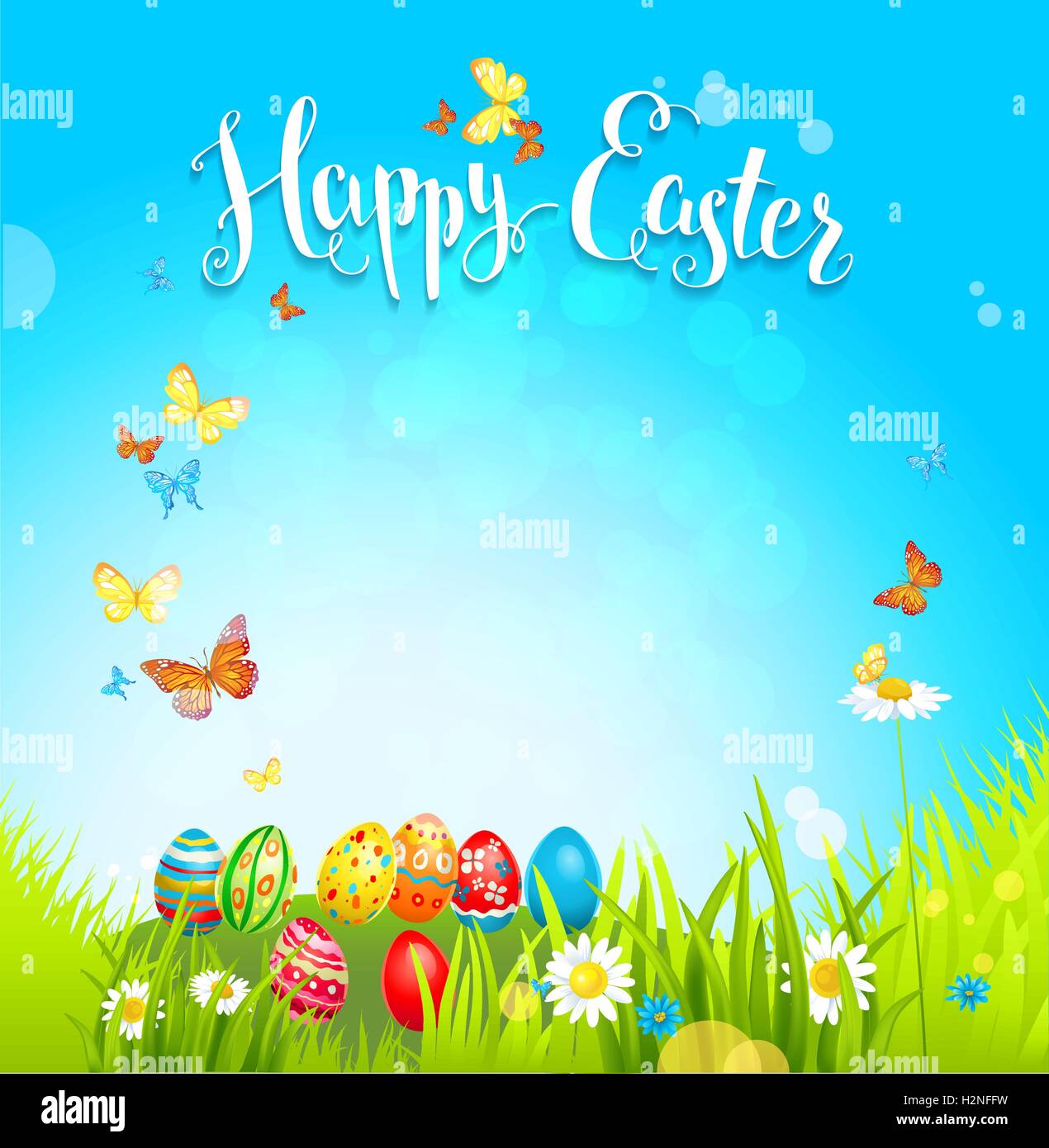 Positive easter background with eggs Stock Vector Image & Art - Alamy