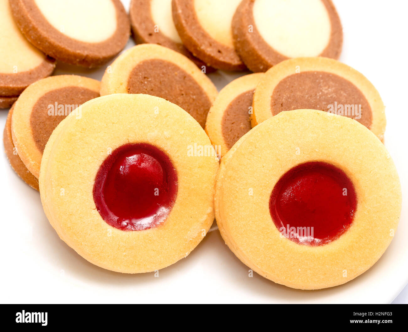 Delicious Biscuits Indicating Some Cookies And Delish Stock Photo - Alamy