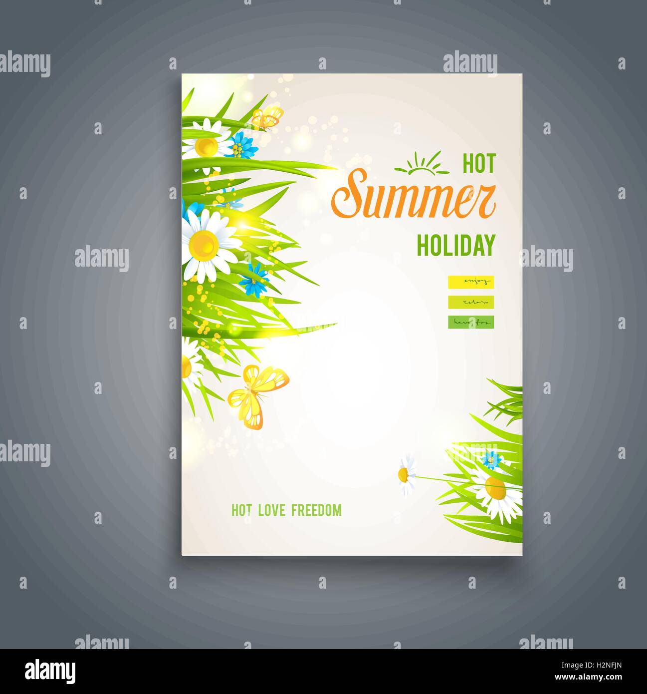 Hot summer card Stock Vector Image & Art - Alamy