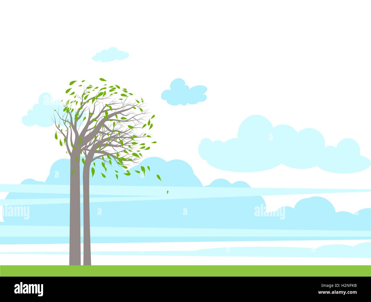 Trees and sky Stock Vector Image & Art - Alamy