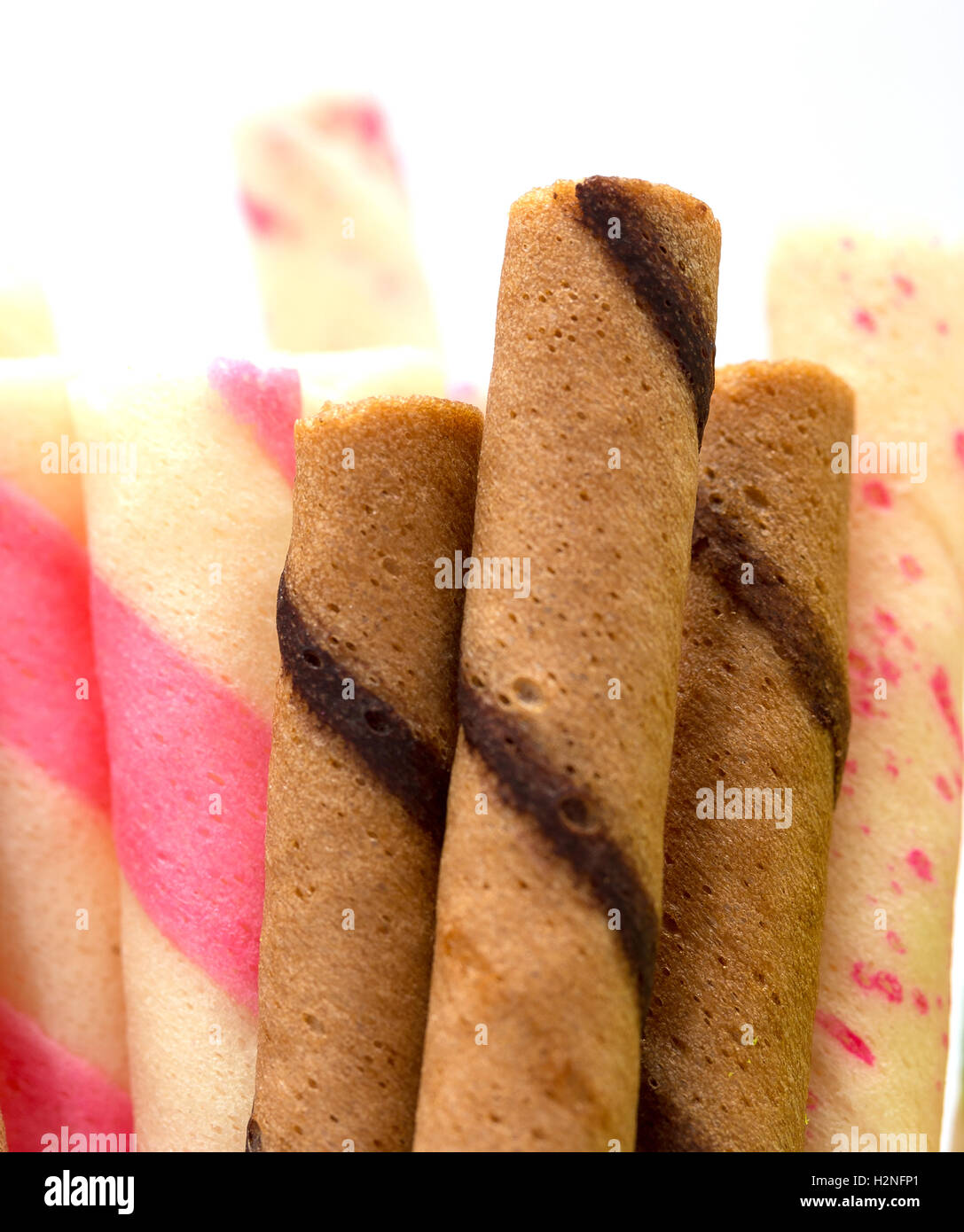 Wafer roll biscuits hi-res stock photography and images - Alamy
