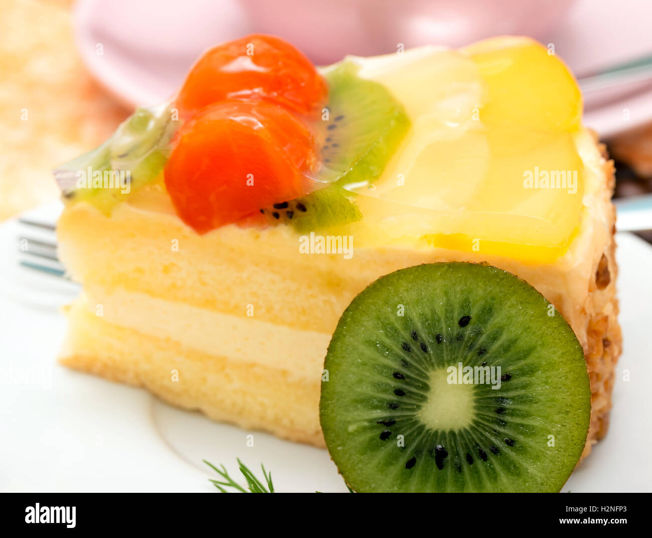 Strawberry Cake Fresh Meaning Tasty Gateau And Freshness Stock Photo ...