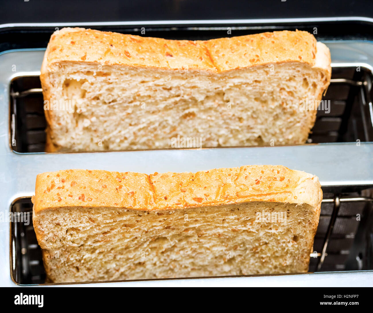 Bread Toaster Showing Morning Meal And Toasting Stock Photo - Alamy