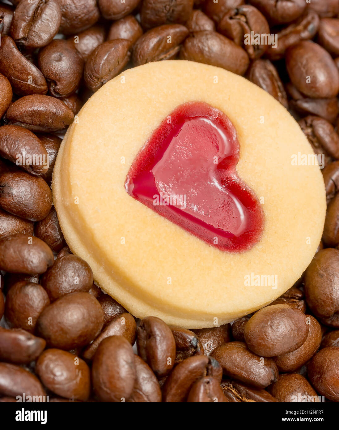 Heart And Coffee Showing Brown Barista And Break Stock Photo - Alamy