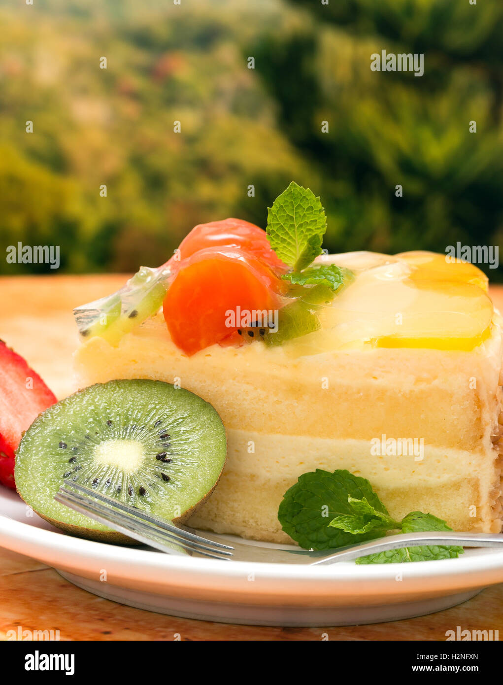 Strawberry Fruit Gateau Showing Fresh Cream Cake And Fresh Cream Cake ...