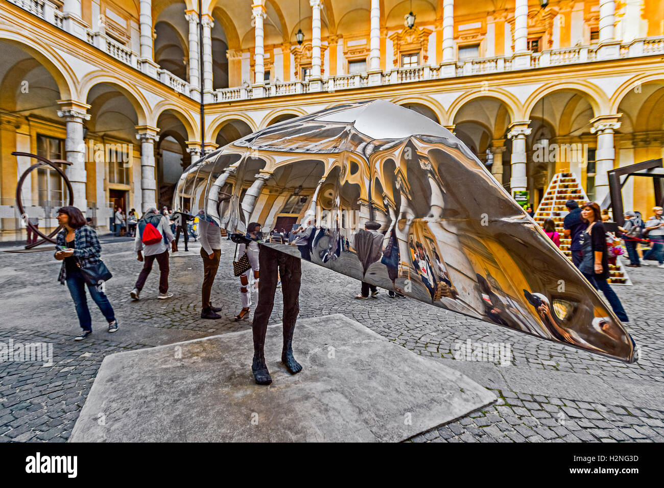 Italy Piedmont Turin Via Po art Exposition in University - Opera by ...