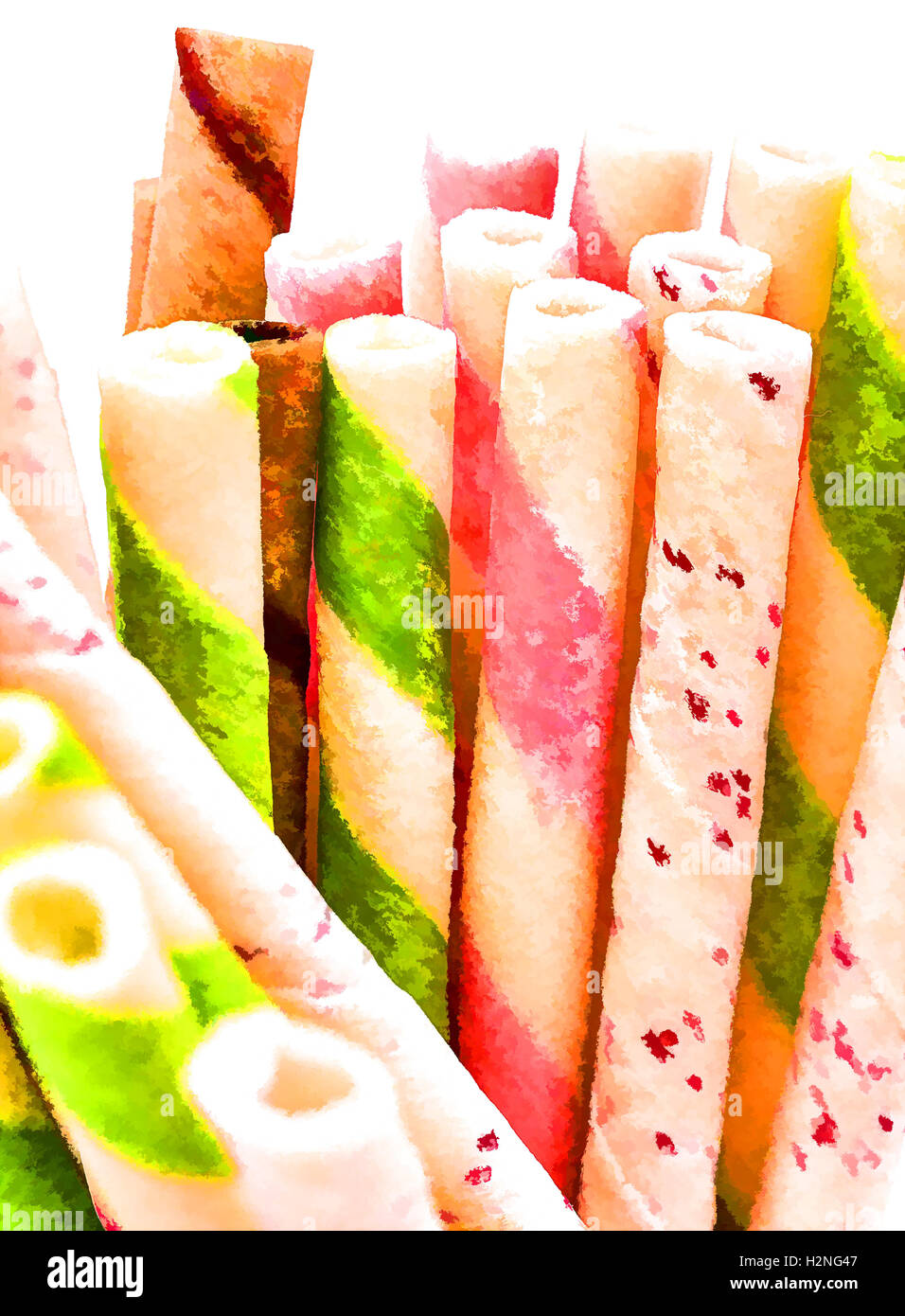 Wafer roll biscuits hi-res stock photography and images - Alamy